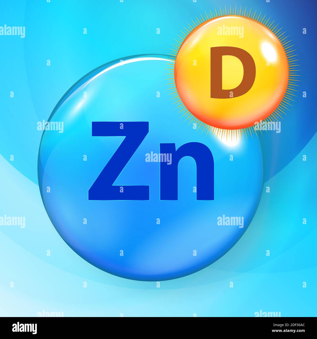 Mineral Zn Zink blue shiny pill capsule icon Vitamin D. Illustration ...
