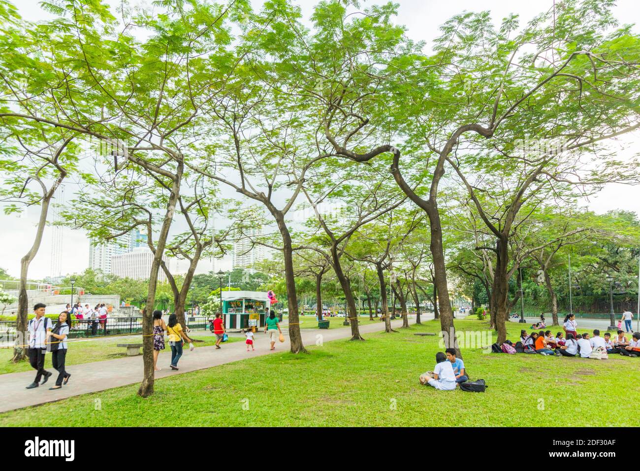 At the green spaces of Rizal Park in Manila, Philippines Stock Photo ...