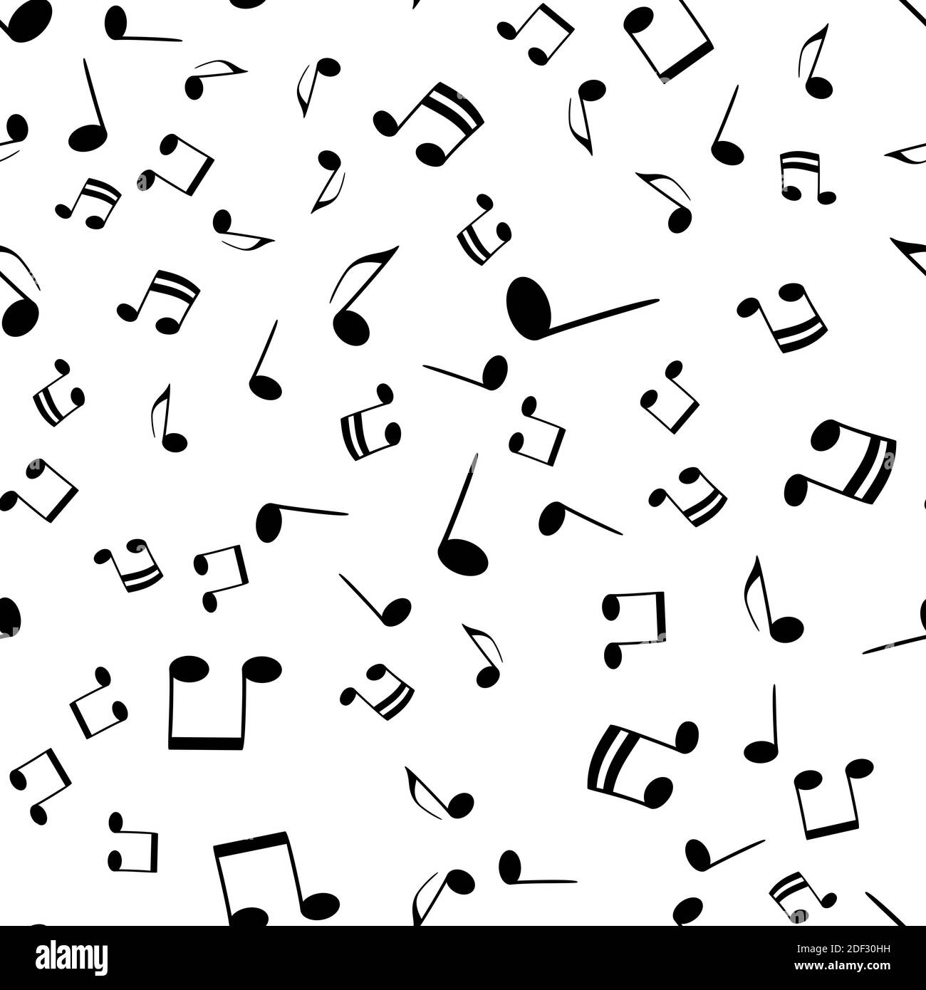 Musical notes Seamless Pattern Background. Illustration Stock Photo - Alamy