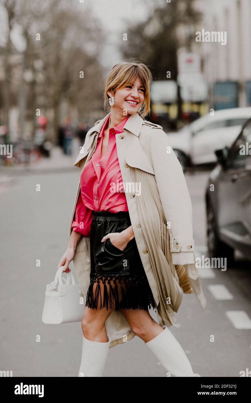 Street style, Constance Arnoult arriving at Victoria Tomas Fall Winter ...