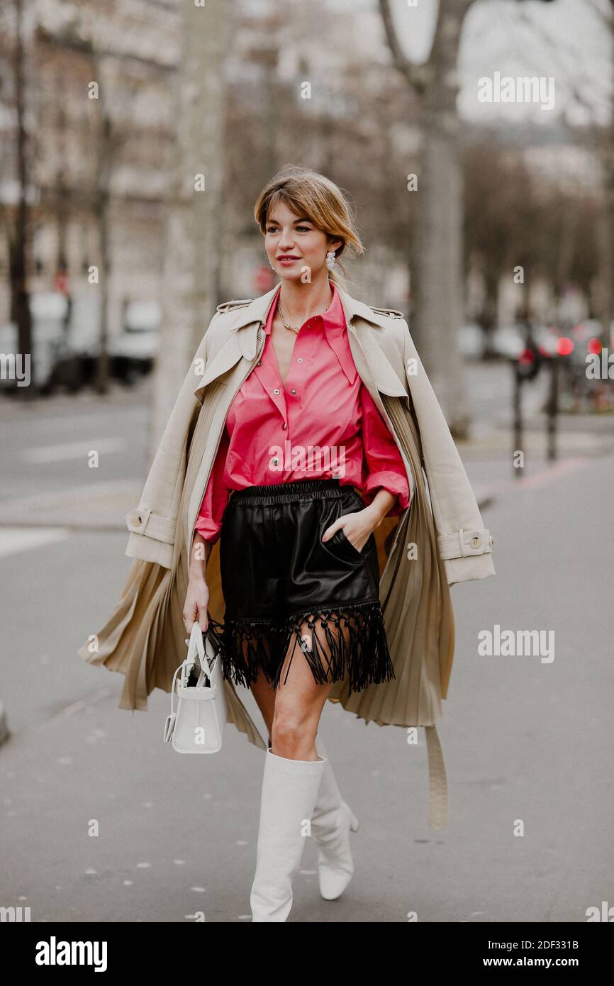 Street style, Constance Arnoult arriving at Victoria Tomas Fall Winter ...