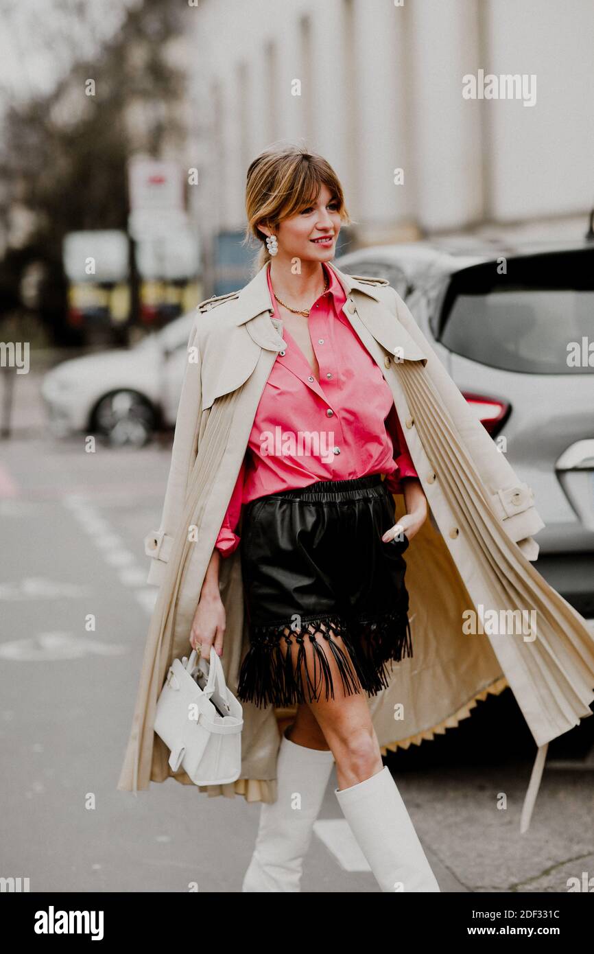 Street style, Constance Arnoult arriving at Victoria Tomas Fall Winter ...