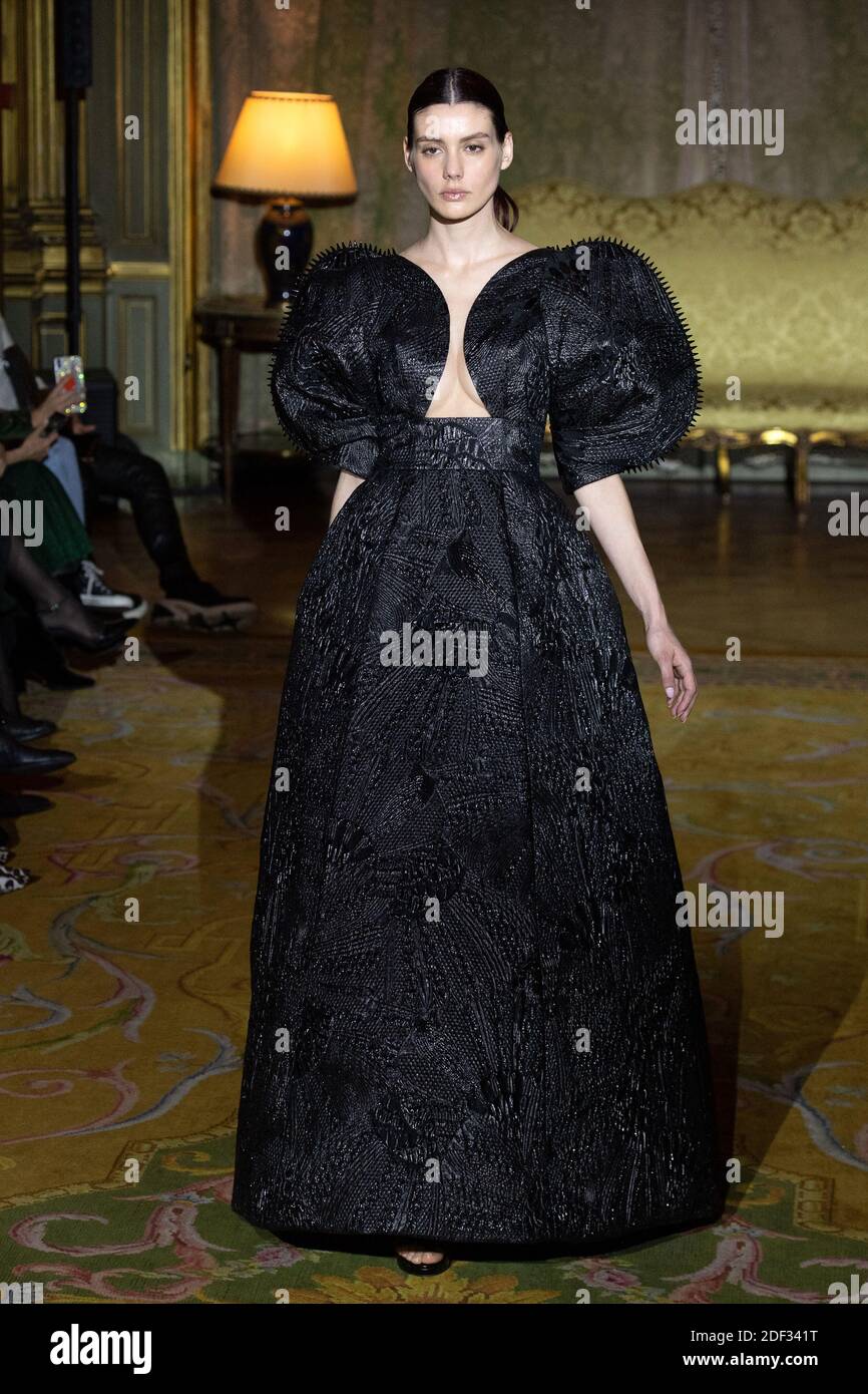 A model walks the runway during the Isabel Sanchis show as part of the ...