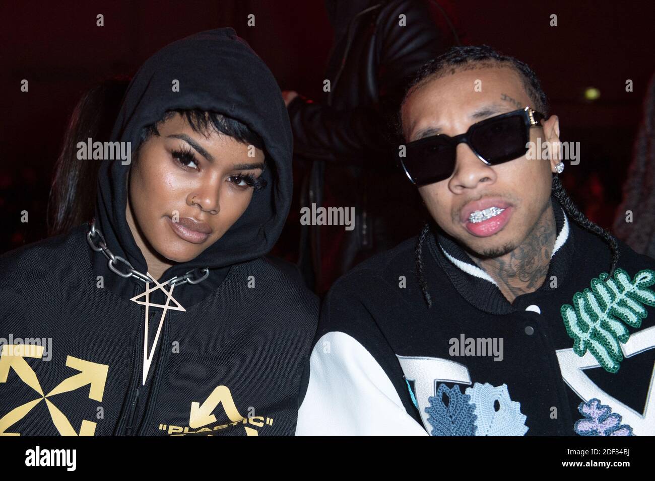 Teyana Taylor and Tyga attending the Off White show as part of the ...