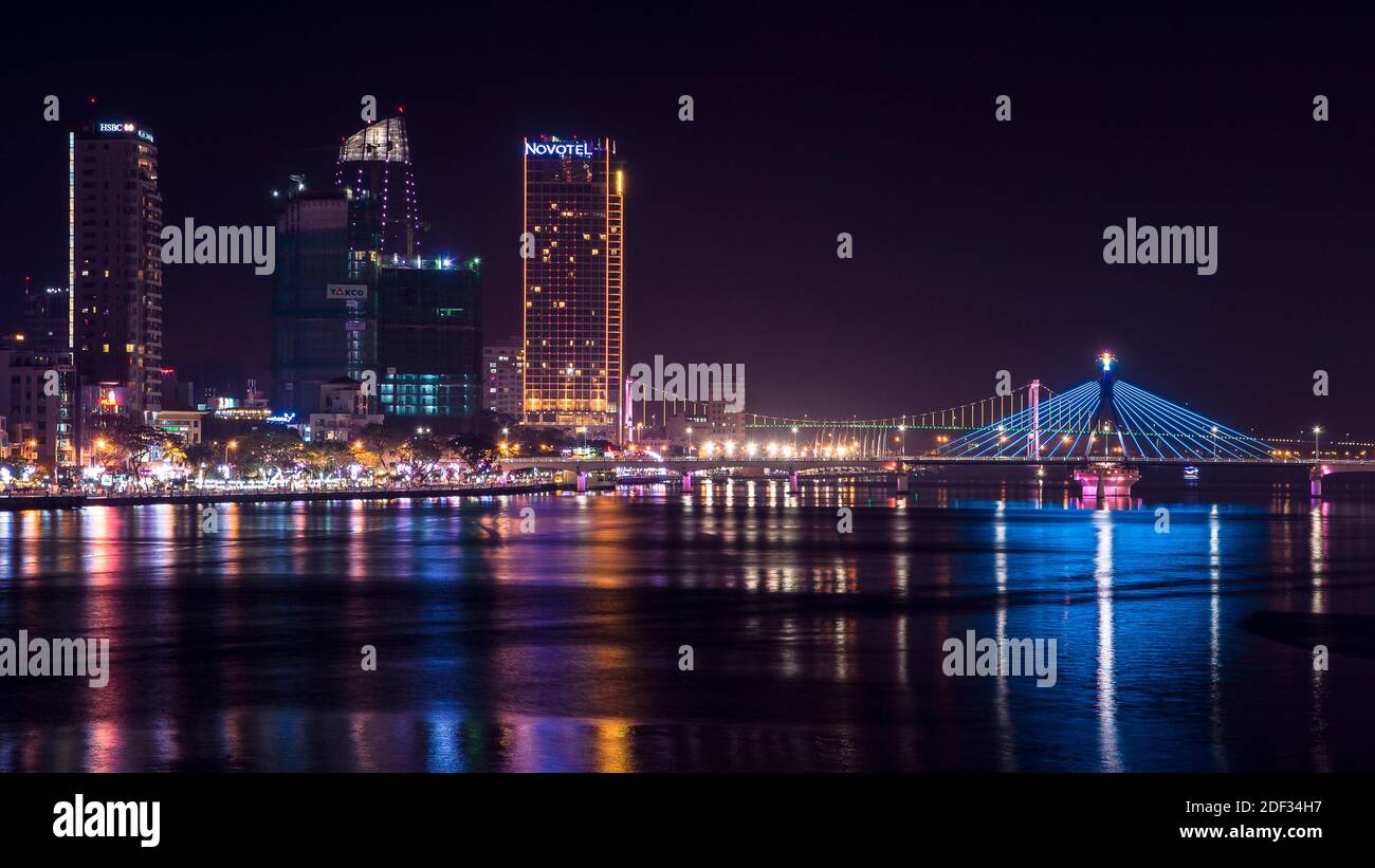 DA NANG SKYLINE AT NIGHT, VIETNAM Stock Photo - Alamy