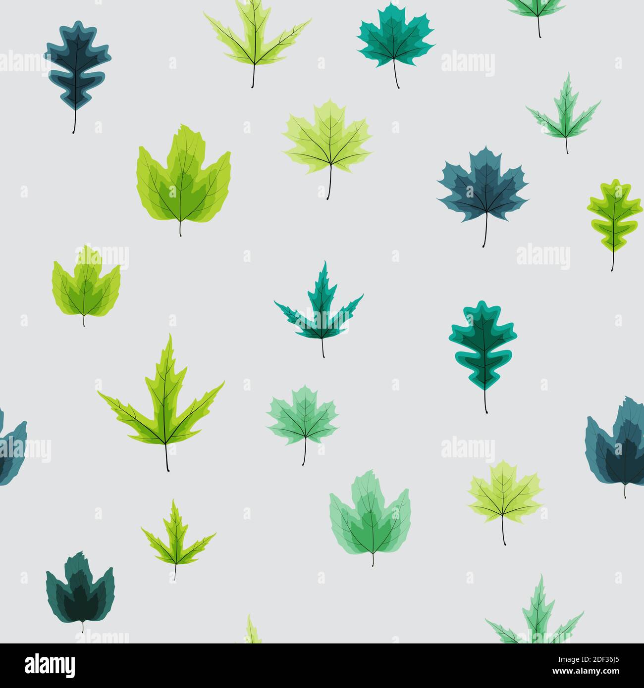 Autumn Falling Leaves Seamless Pattern Background. Illustration Stock ...
