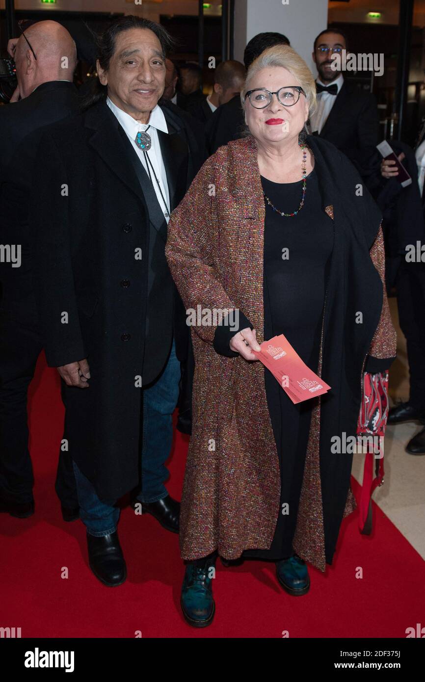 Josiane Balasko and her husband George Aguilar attending the 45th Cesar ...