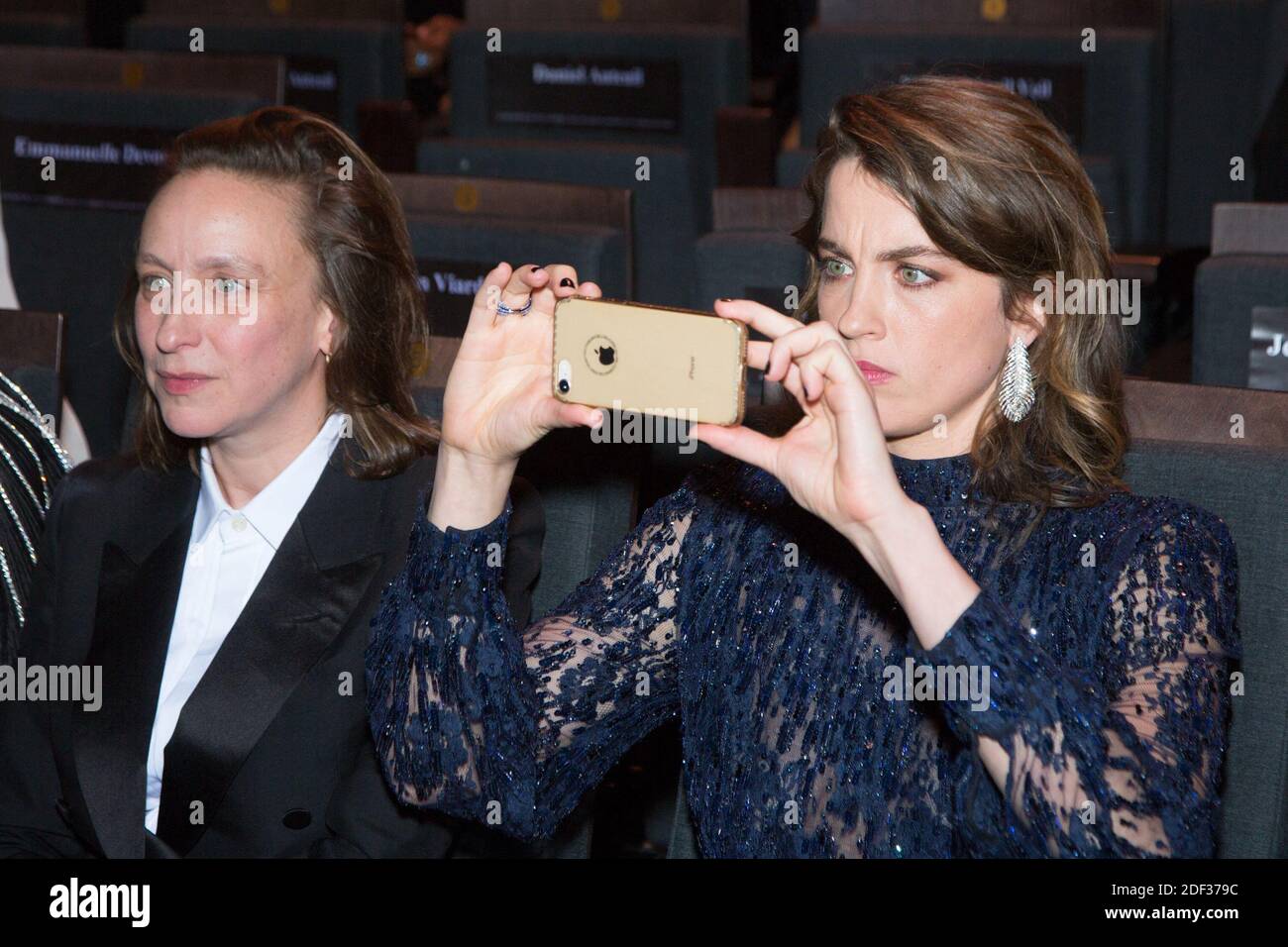 Celine Sciamma and girlfriend Adele Haenel during the 45th Annual Cesar ...