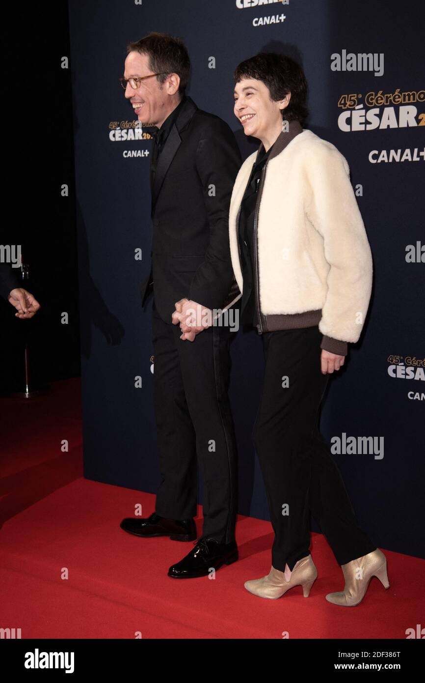 Reda Kateb and his wife attend the Cesar Film Awards 2020 at Salle ...