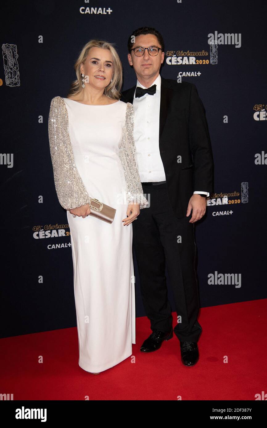 Maxime Saada and his wife Sylvie attend the Cesar Film Awards 2020 at ...