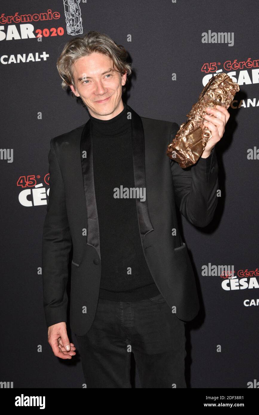 Swann Arlaud posing for the winners photocall (Best actor in a ...