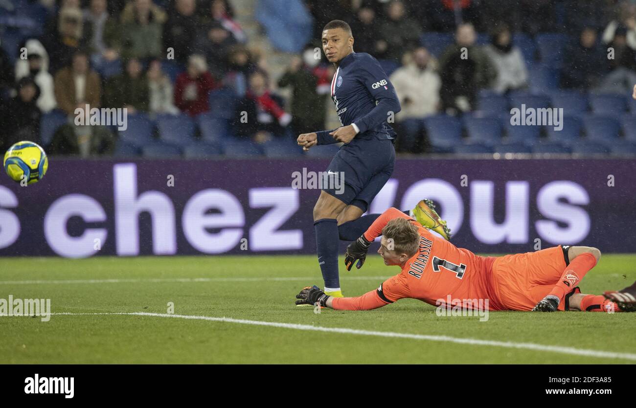 PSG's Kylian Mbappe in action during the Ligue 1 Paris Saint Germain v ...