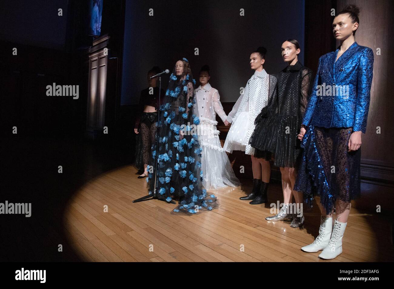 Artist Vox and models walk the runway during the Anais Jourden show as ...
