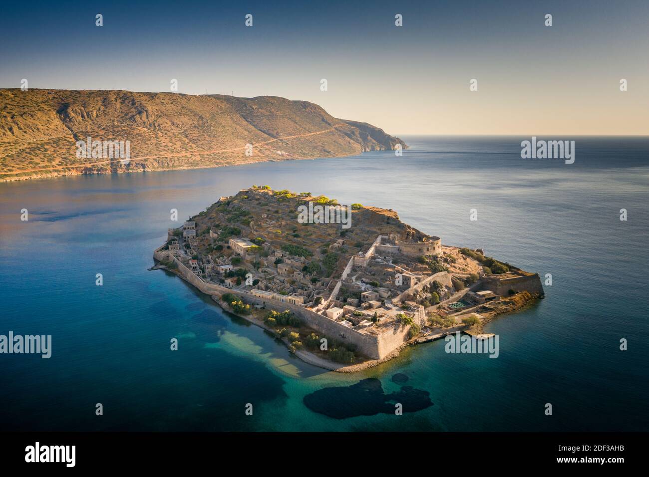 Spinalonga (Greek: Σπιναλόγκα) island located in the Gulf of Elounda ...
