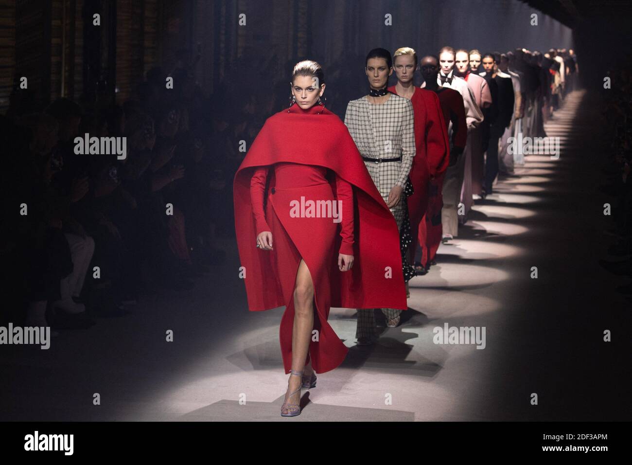 Kaia Gerber and models walk the runway during the Givenchy show as part ...
