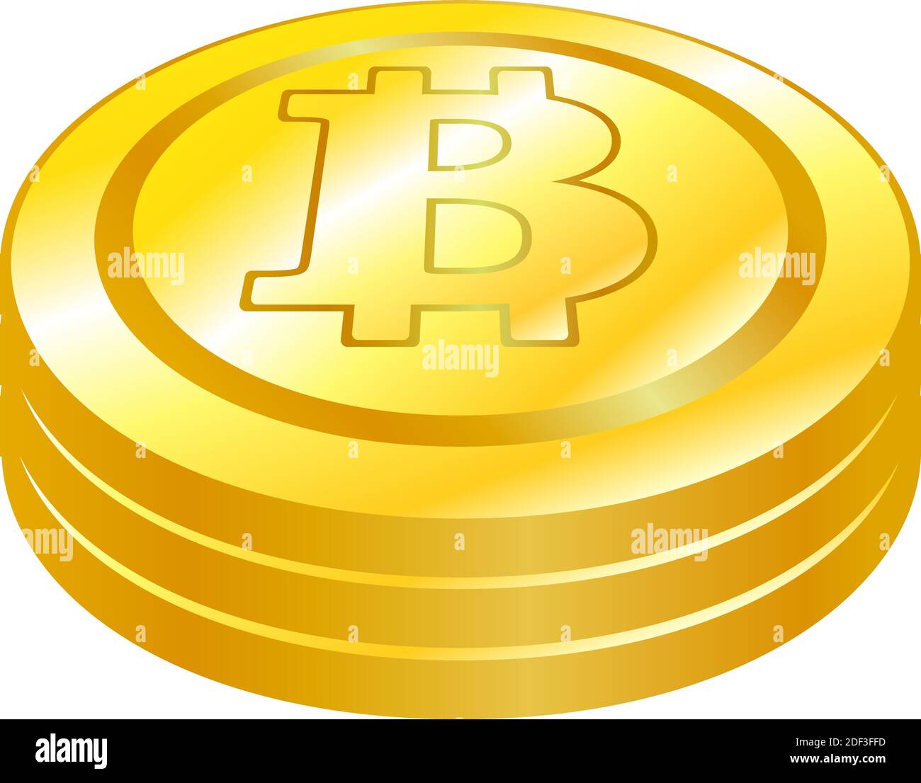 This is a illustration of 3 stacked Bitcoin medals Stock Vector Image ...