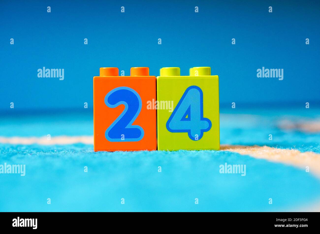 POZNAN, POLAND - Mar 03, 2016: Lego Duplo blocks showing the numbers ...