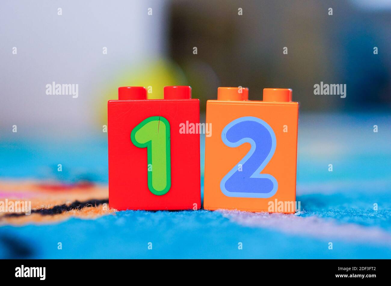 POZNAN, POLAND - Mar 03, 2016: Lego Duplo blocks showing the numbers ...