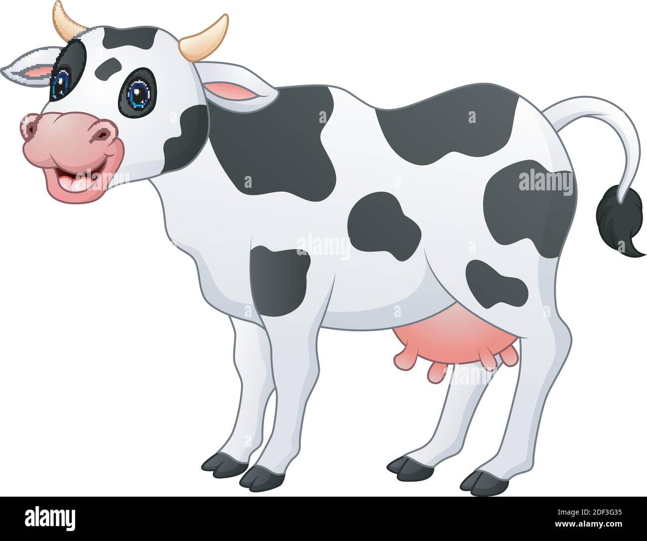 Vector illustration of Cute cow cartoon Stock Vector Image & Art - Alamy