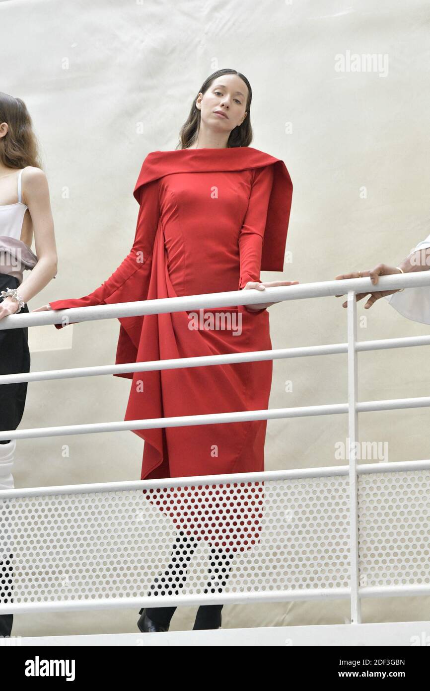 A model walks the runway for Arturo Oegero show as part of the Paris ...