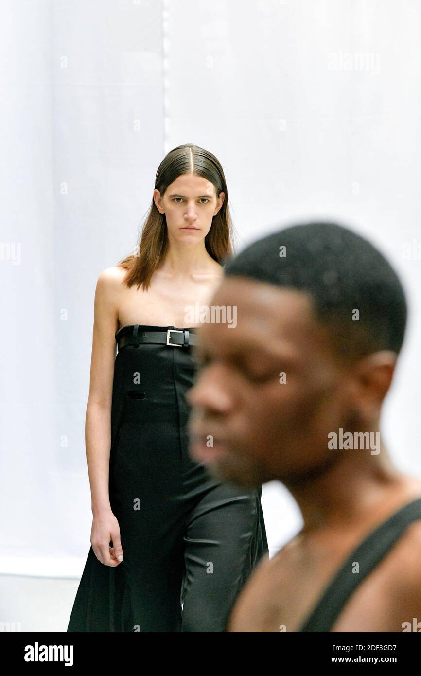 A model walks the runway for Arturo Oegero show as part of the Paris ...