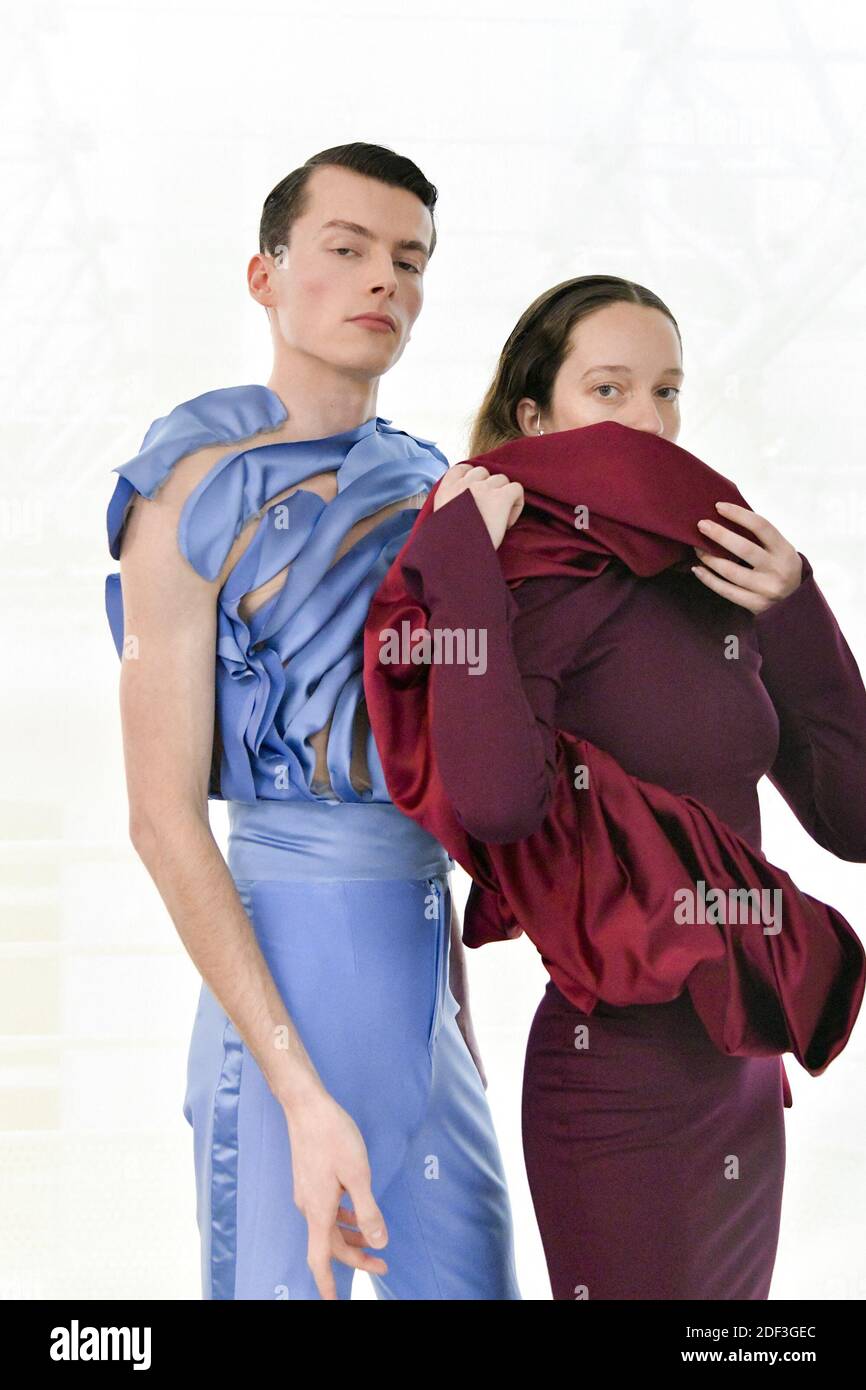 Backstage of Arturo Oegero show as part of the Paris Fashion Week ...