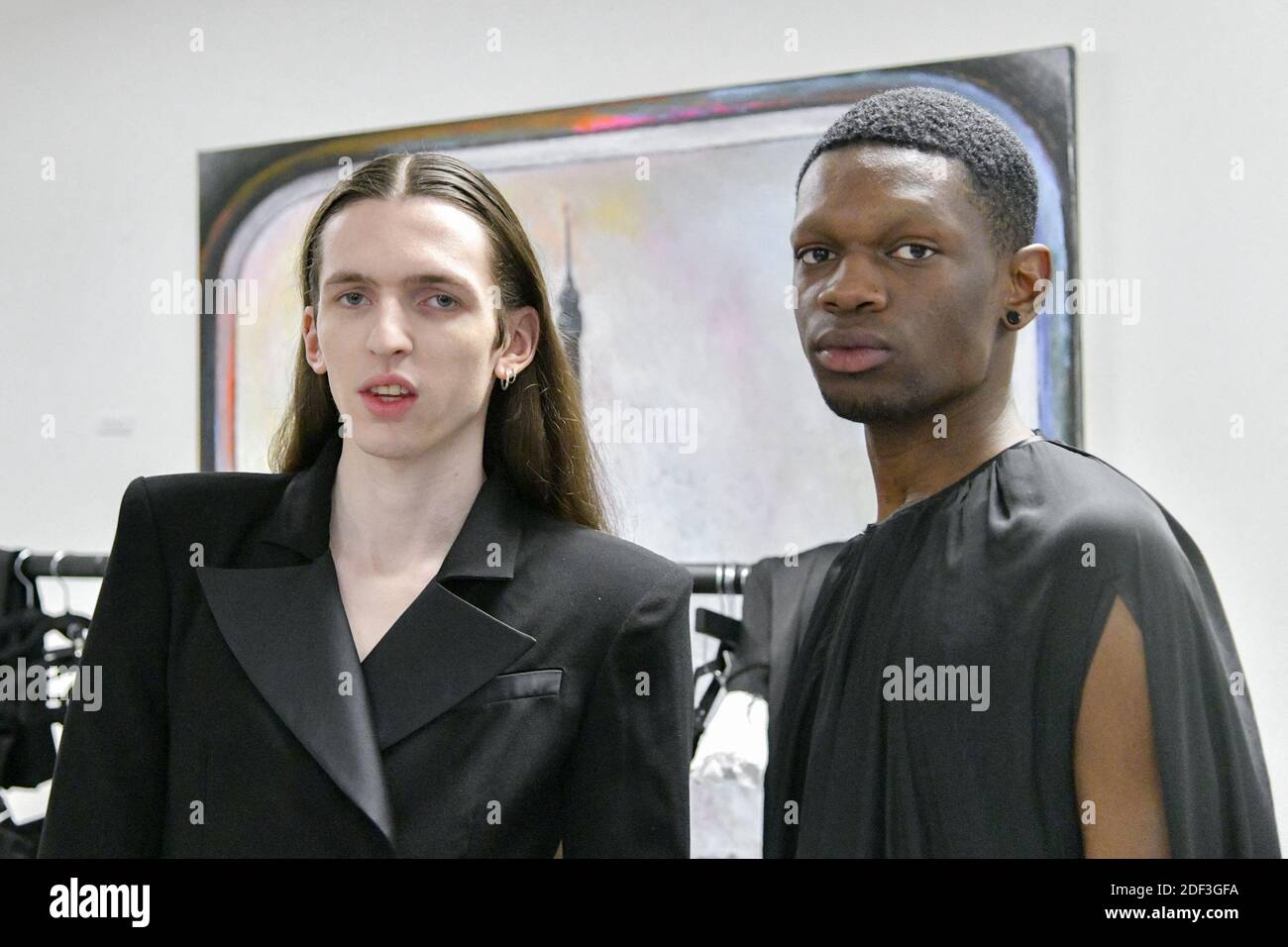 Backstage of Arturo Oegero show as part of the Paris Fashion Week ...