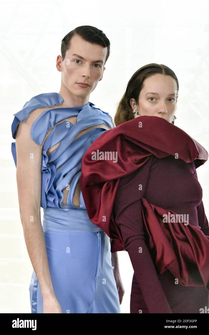 Backstage of Arturo Oegero show as part of the Paris Fashion Week ...