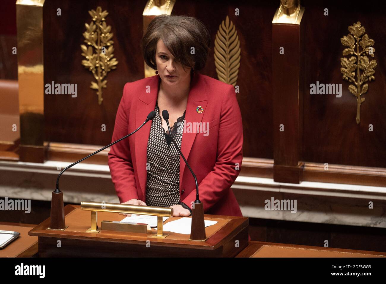 Deputy, Jennifer De Temmerman gives a speech at the French National ...