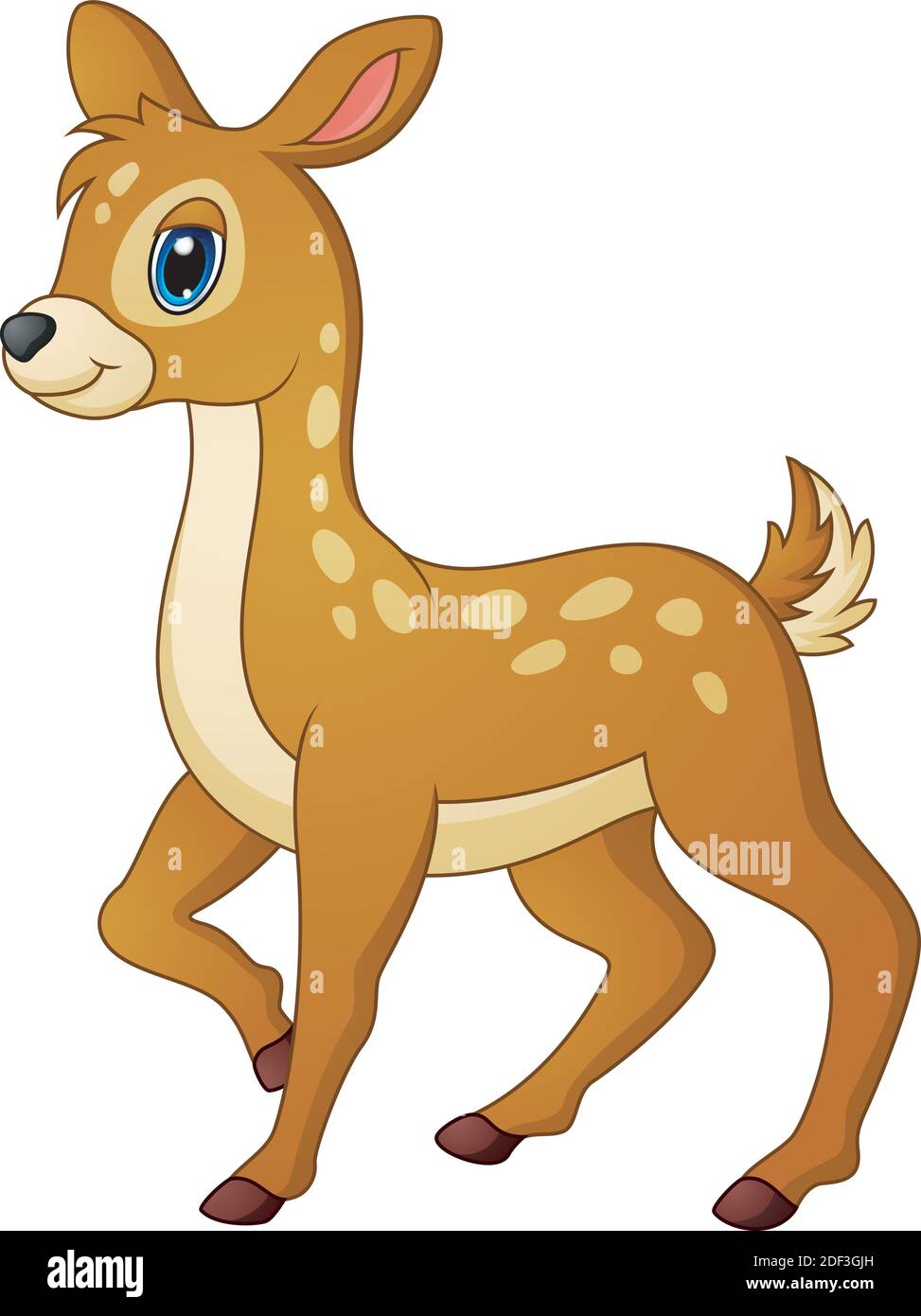 Vector illustration of cute deer cartoon Stock Vector Image & Art - Alamy