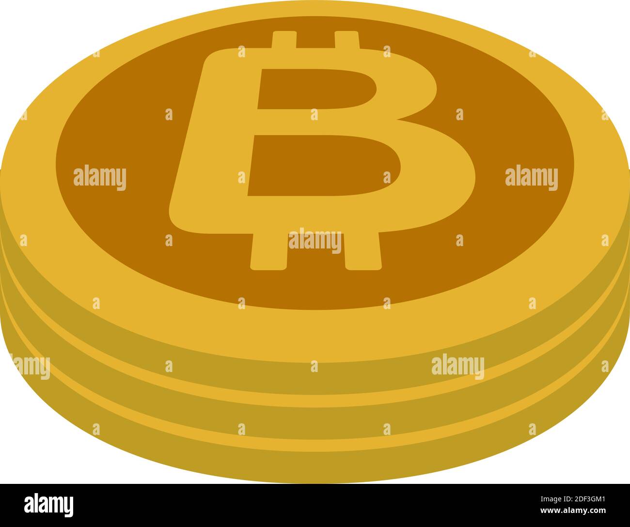 This is a illustration of 3 stacked Bitcoin medals Stock Vector Image ...
