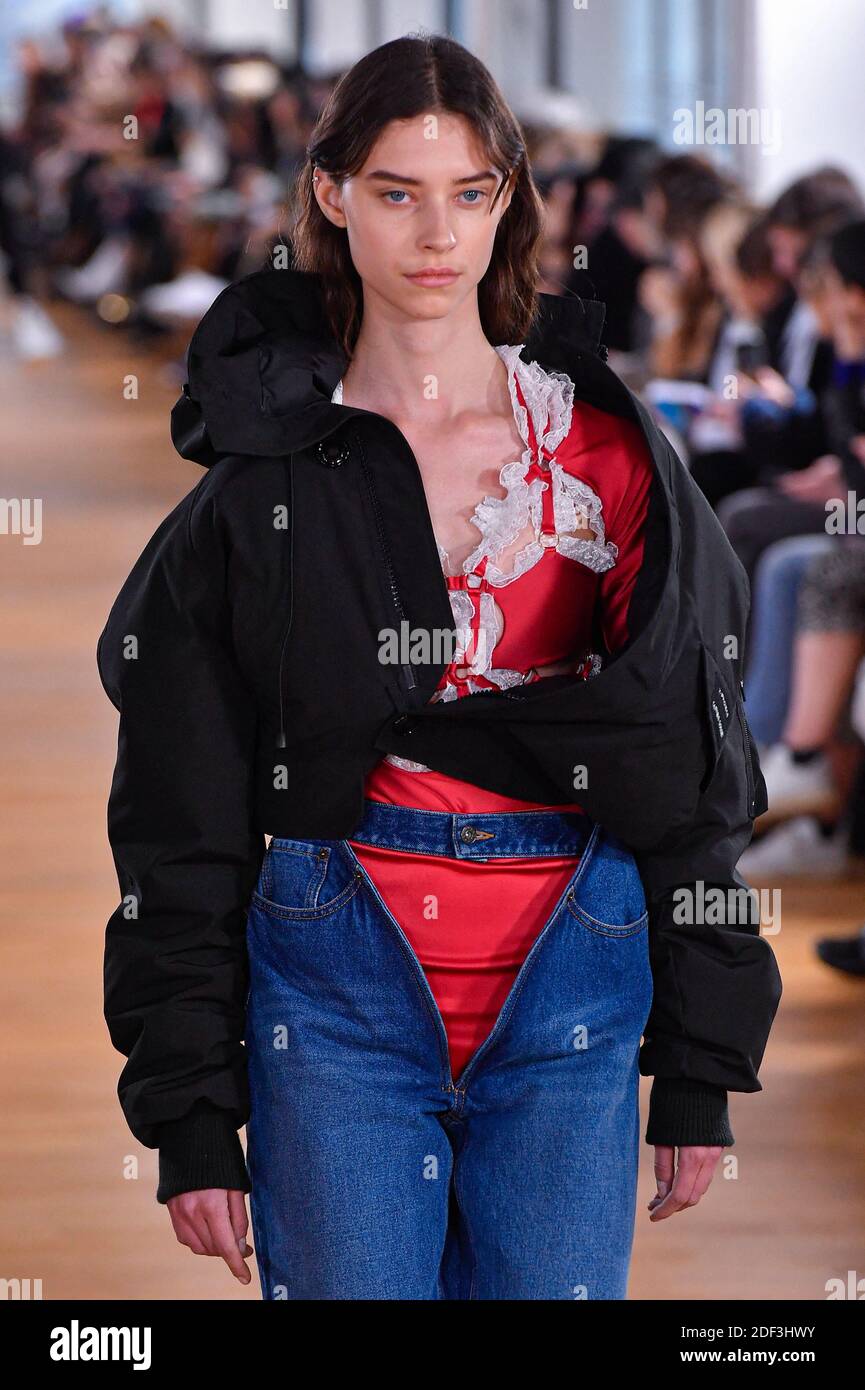 A model walks the runway during the Y/Project show as part of Paris ...
