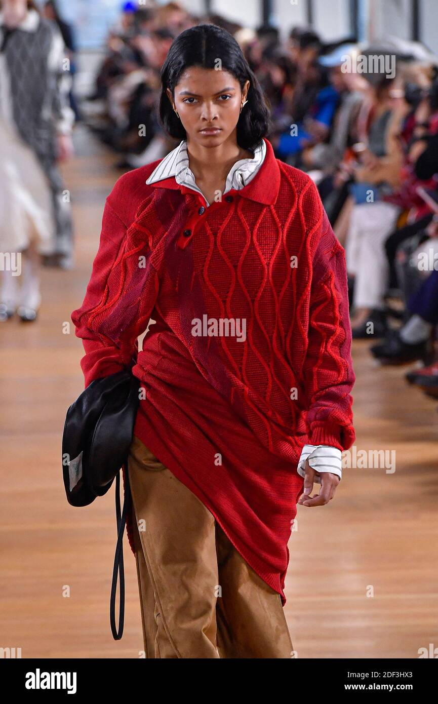 A model walks the runway during the Y/Project show as part of Paris ...