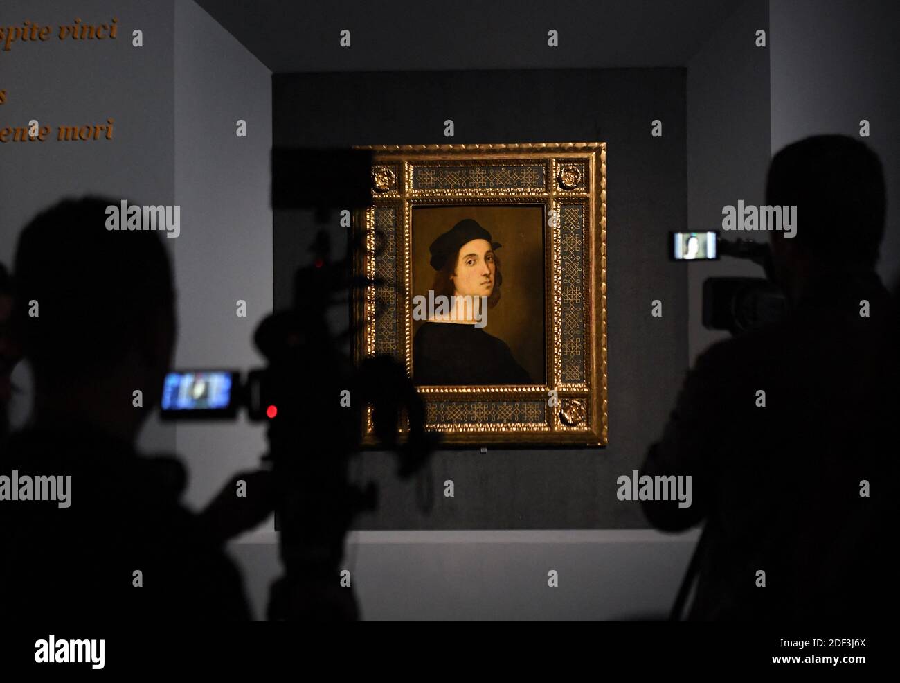 People look at the painting ' Self portrait ' by Italian Renaissance ...