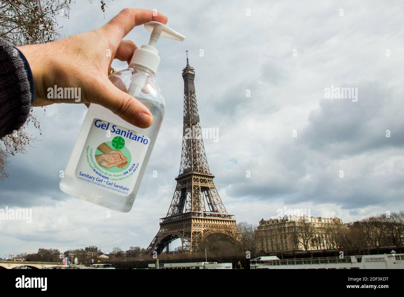 Eiffel Tower - Corona Virus Covid-19 illustration of different places ...