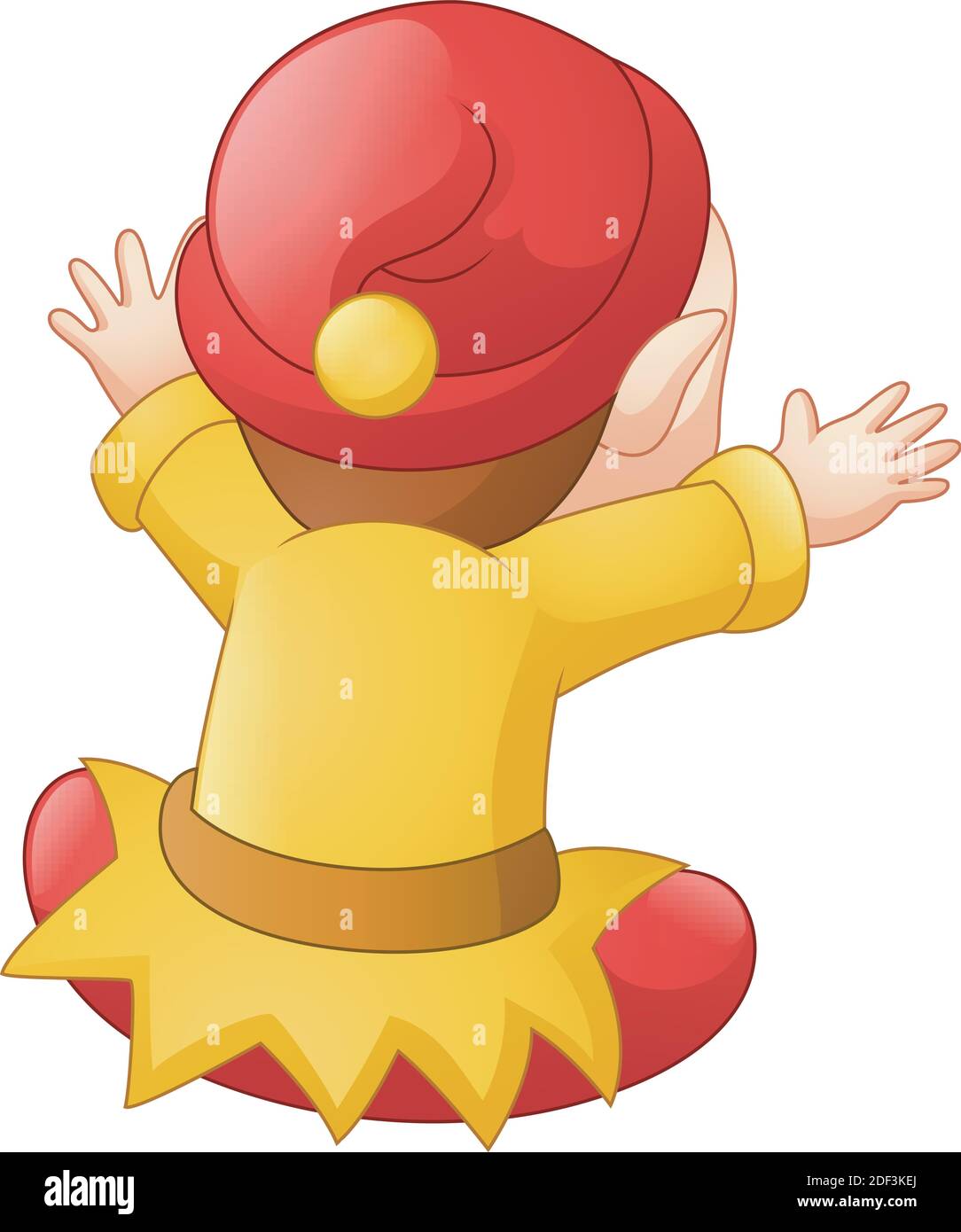 Child posing back view Stock Vector Images - Alamy