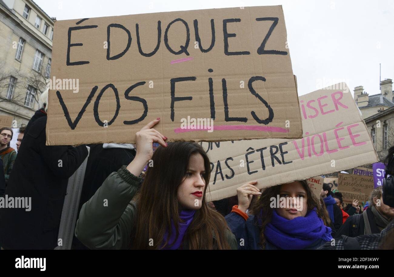 Women take part in a rally as part of the International Women's day in ...