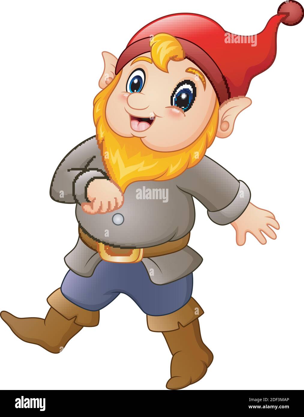 Vector illustration of Cartoon happy dwarf Stock Vector Image & Art - Alamy
