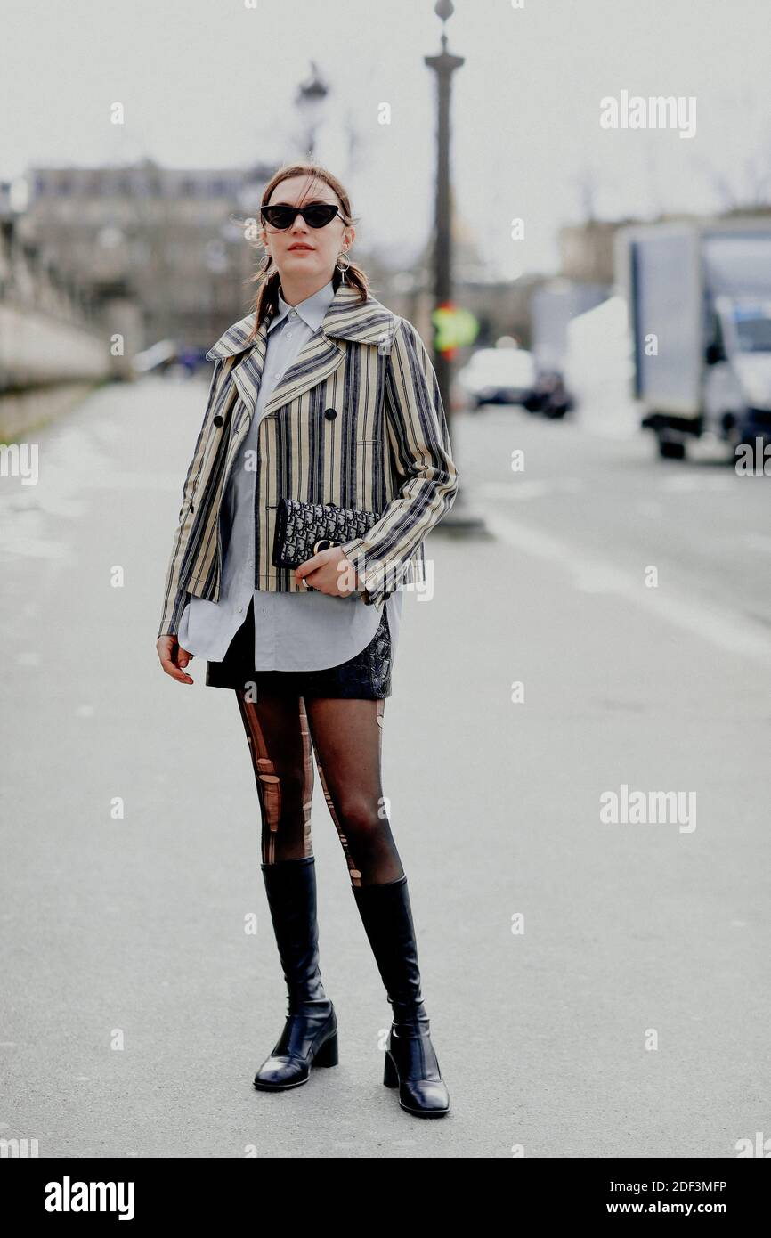 Street style, Madelynn Furlong arriving at Dior Fall Winter 2020-2021 ...