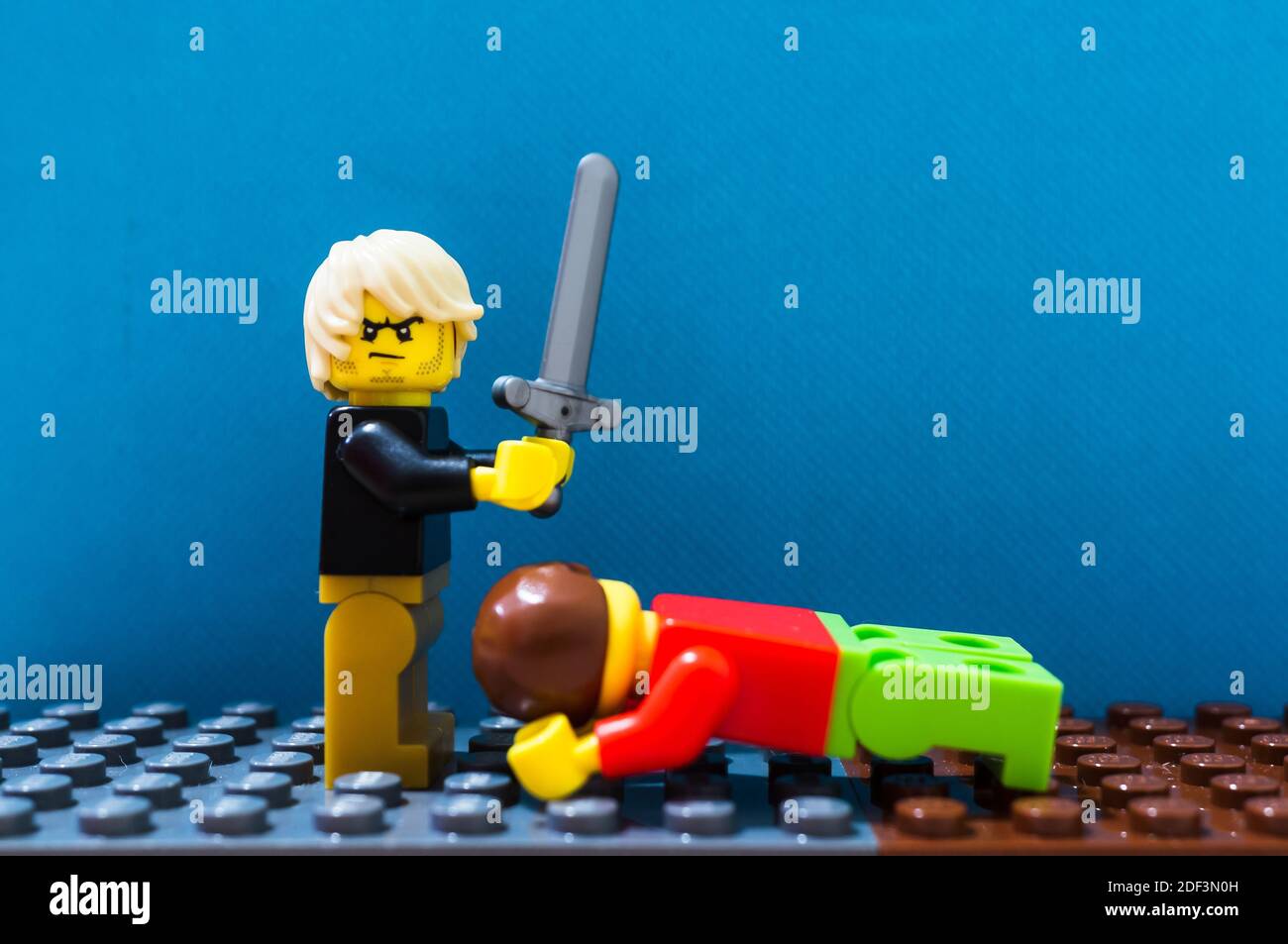 Lego man with sword hi-res stock photography and images - Alamy