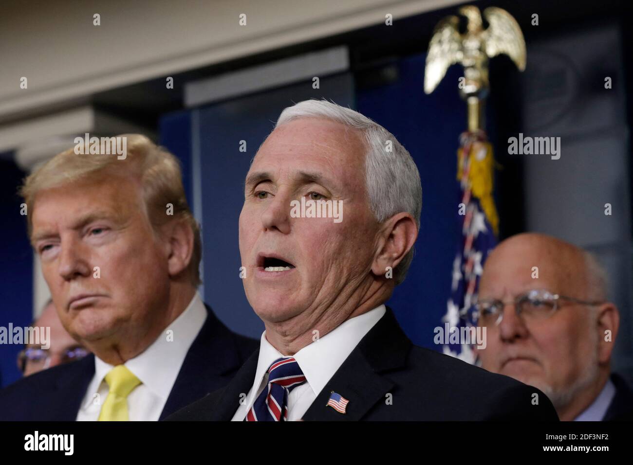 U.S. Vice President Mike Pence speaks at a news conference with ...