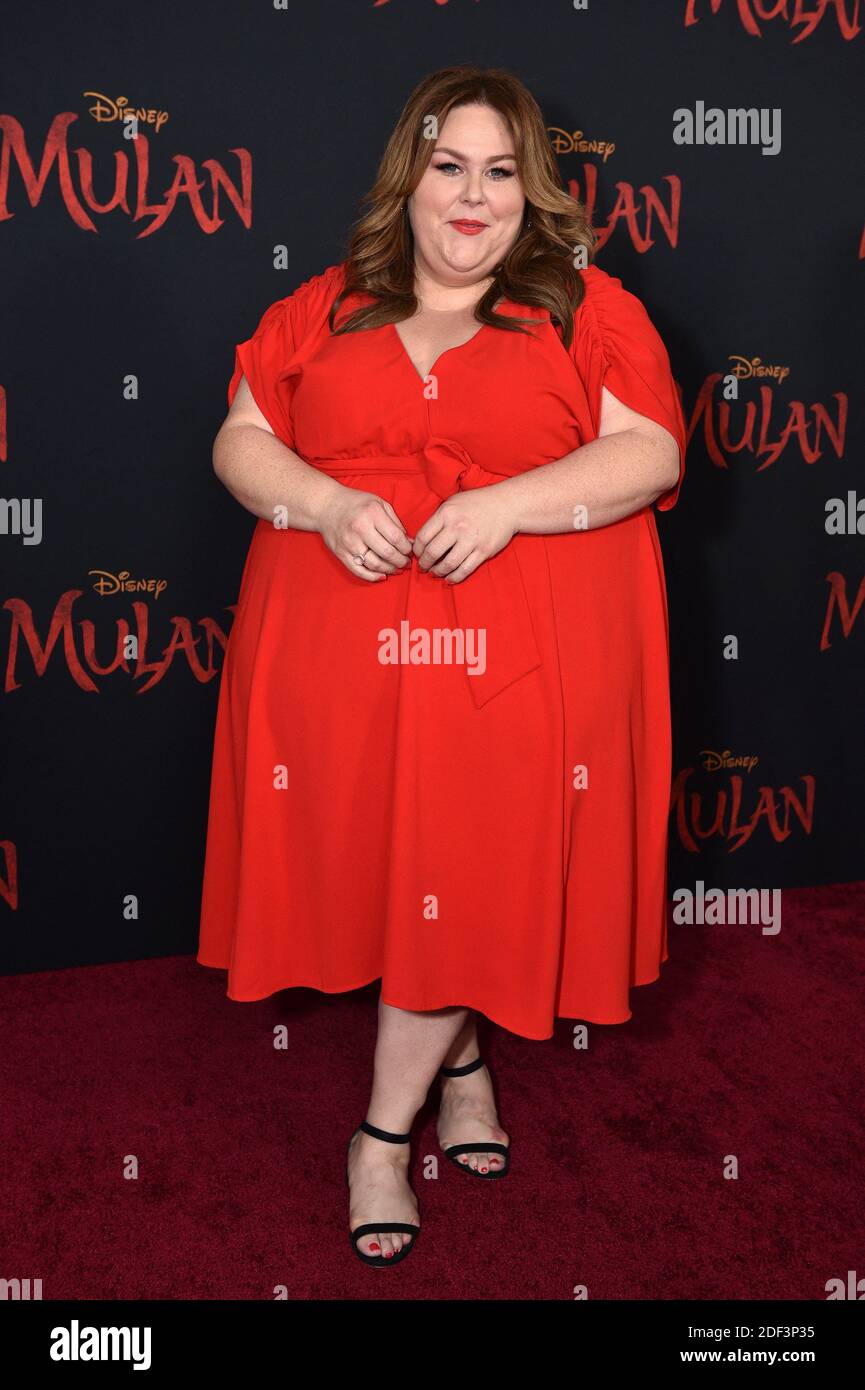 Chrissy Metz attends the premiere of Disney's "Mulan" at Dolby Theatre ...