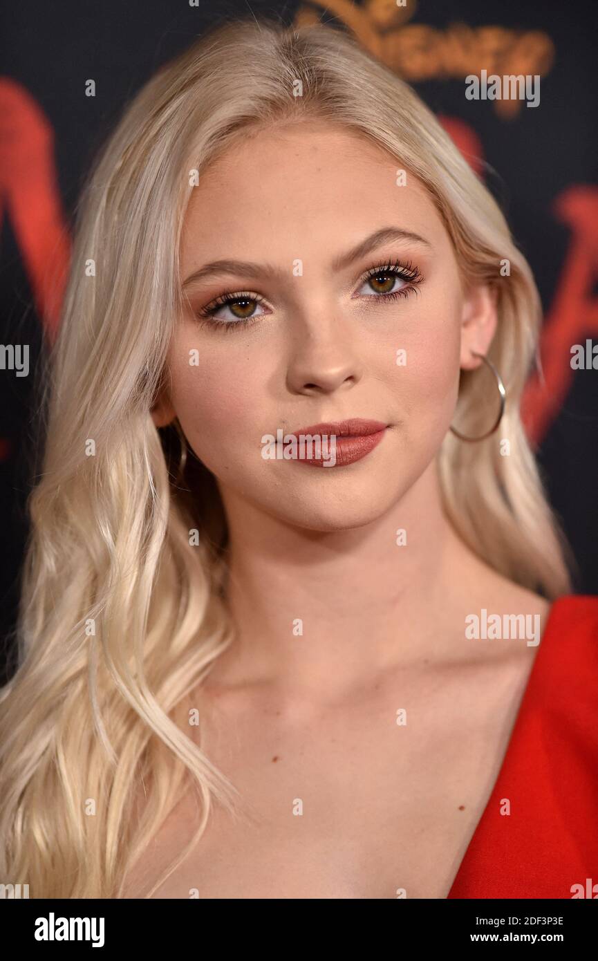 Jordyn Jones attends the premiere of Disney's "Mulan" at Dolby Theatre ...