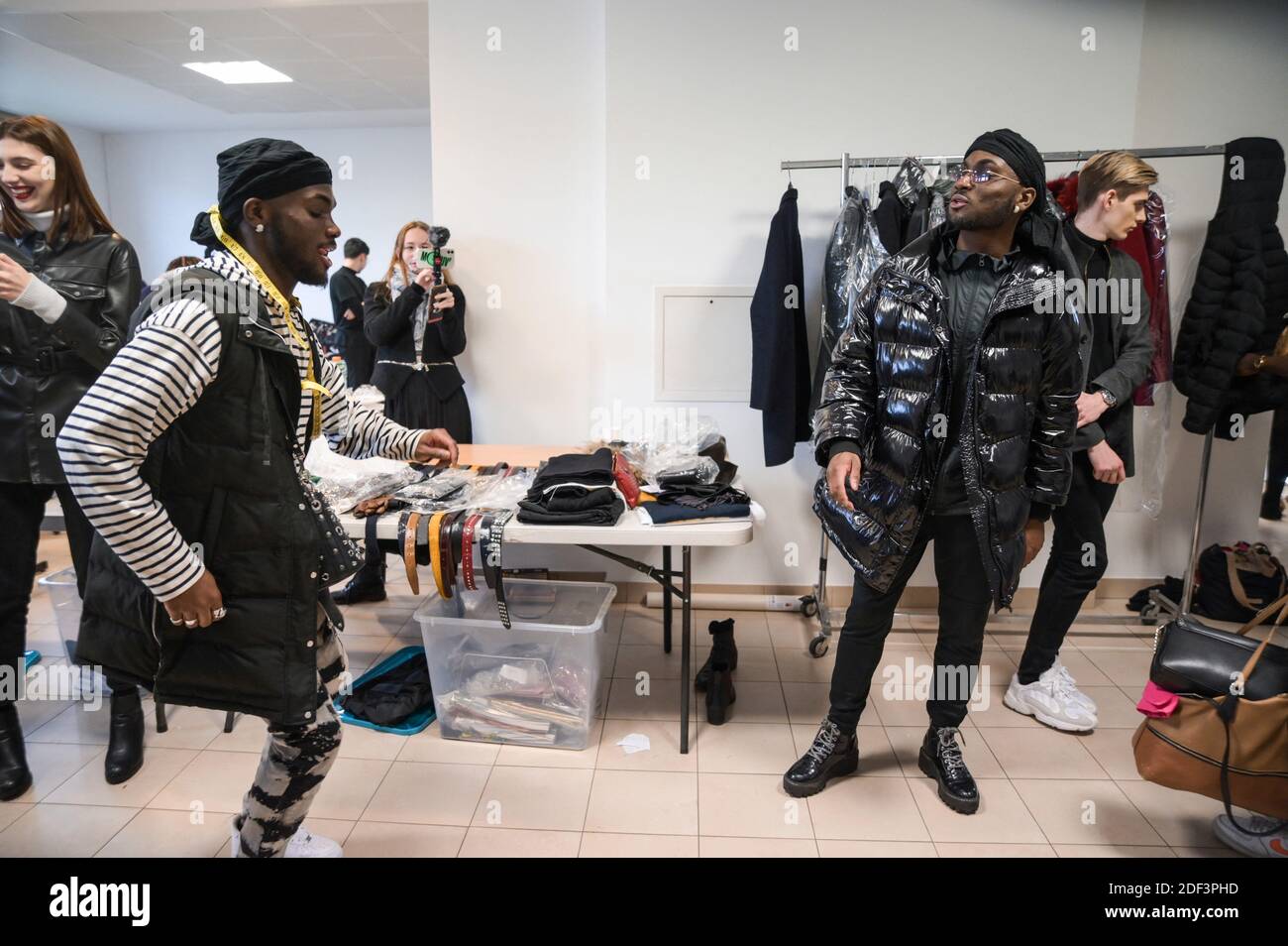 Roby and Ted dance with models before the Kipre couture Fall Winter ...