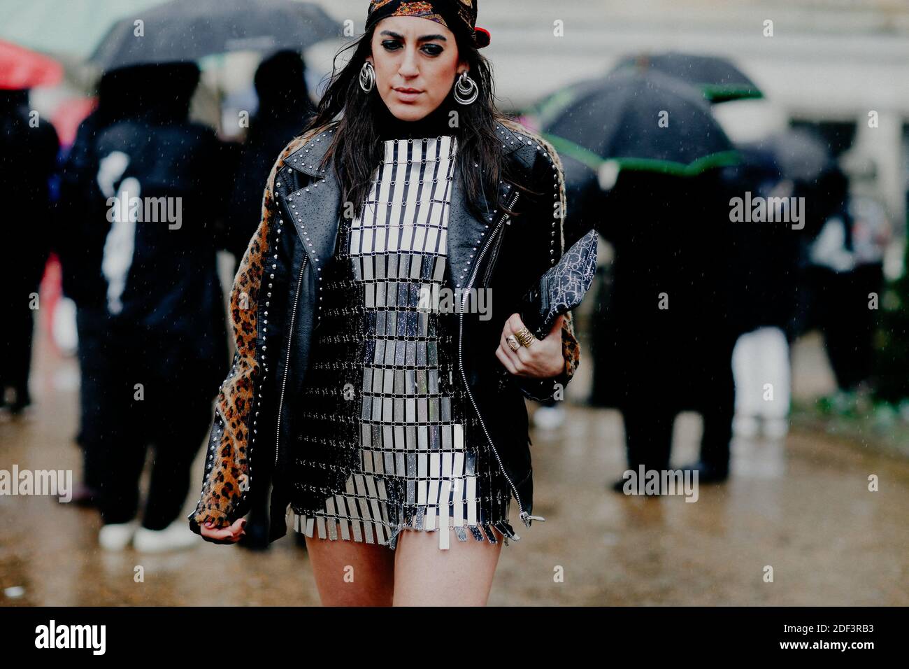 Street style, Nil Ninat arriving at Maison Margiela Fall Winter 2020 ...