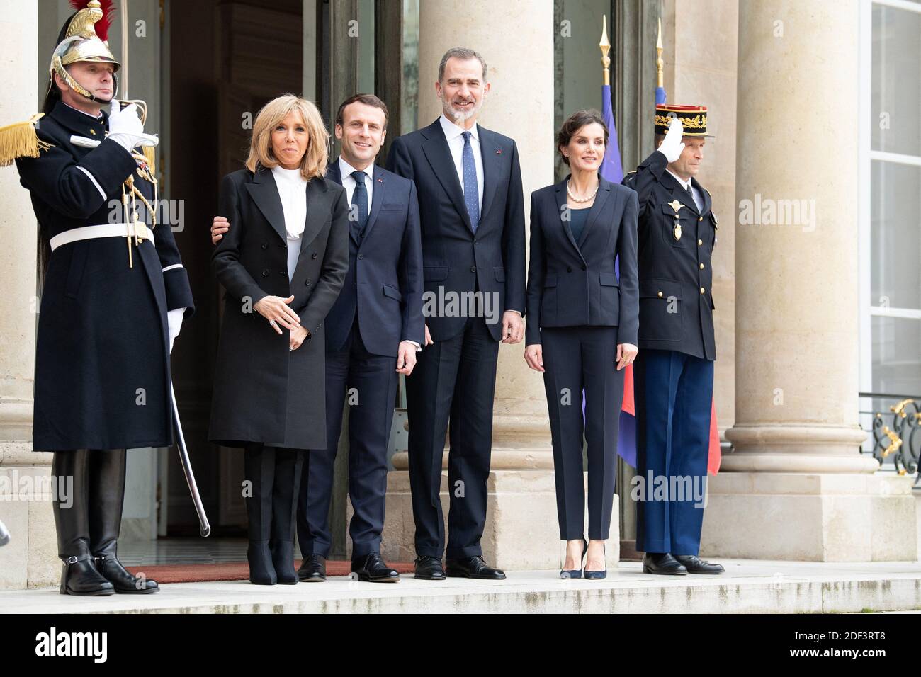 French President Emmanuel Macron and his wife Brigitte welcome King ...