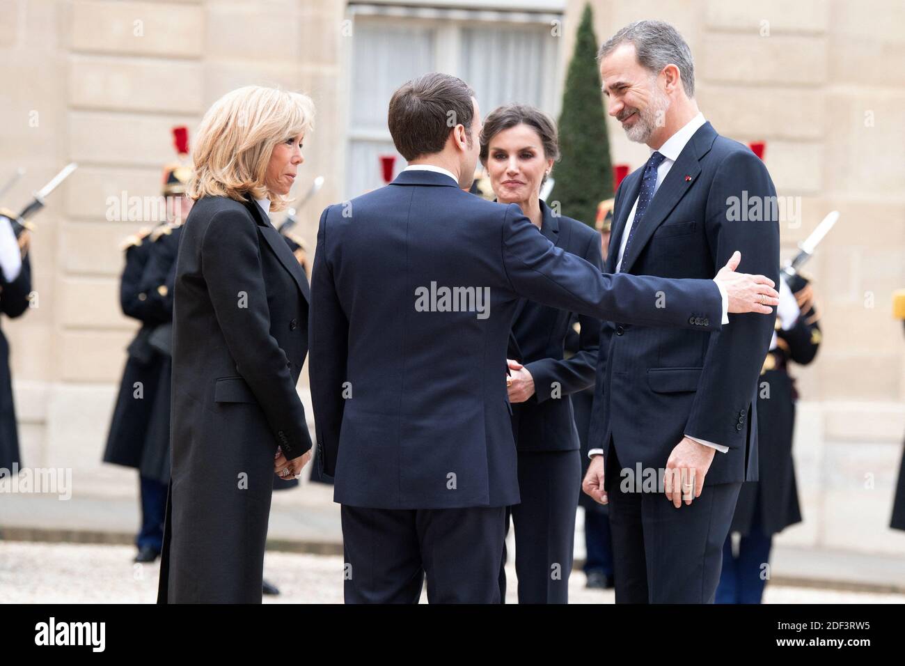 French President Emmanuel Macron and his wife Brigitte welcome King ...