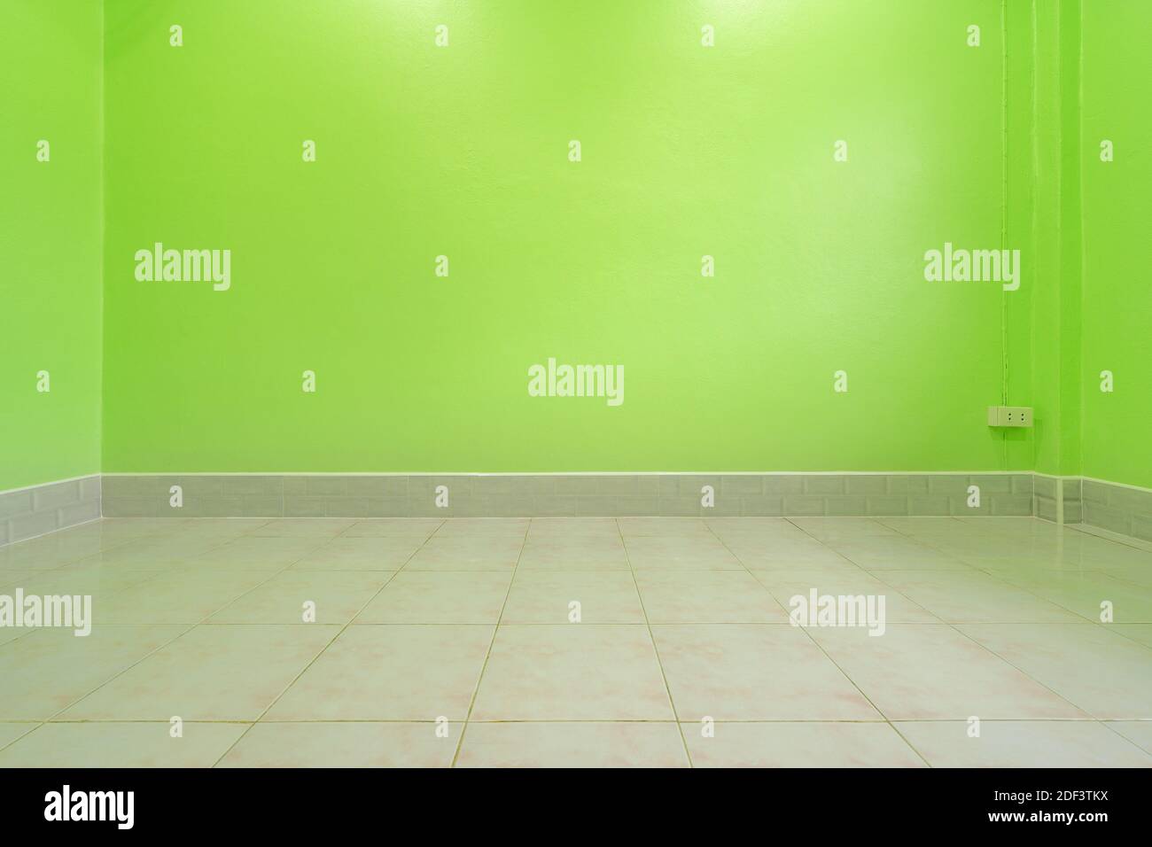 Green empty interior wall background empty space room studio for ...