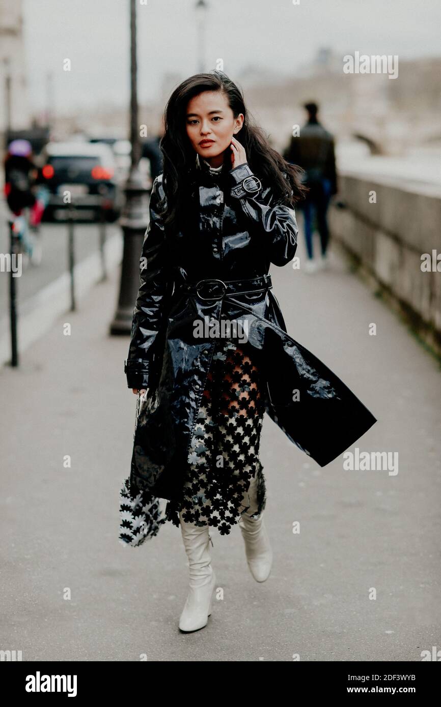Street style, Olivia Lopez arriving at Paco Rabanne Fall Winter 2020 ...