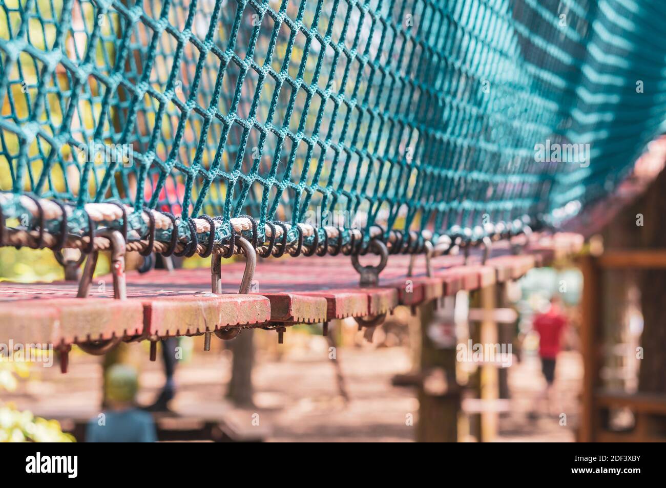 Rope swinging bridge forest hi-res stock photography and images - Alamy